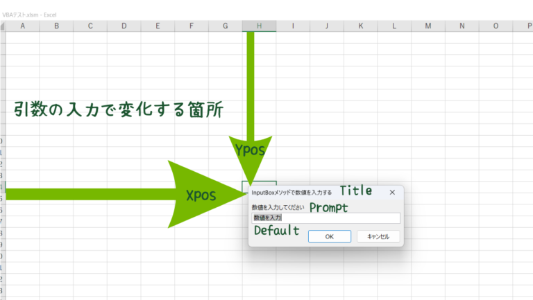 エクセルvba|inputboxメソッドとinputbox関数の使い方 Meowのオフィスノート