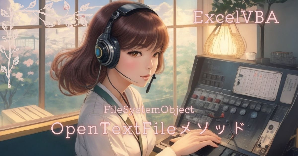 VBA｜OpenTextFileメソッド(ファイルシステムオブジェクト) - Meowのオフィスノート